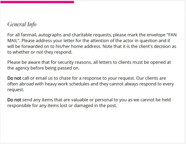 Fan Mail and TTM Autograph Addresses – Tales From The Collection