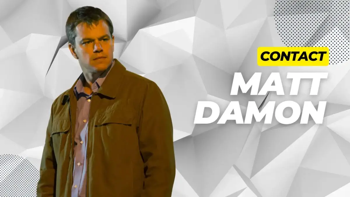 Contact Matt Damon [Address, Email, Phone, DM, Fan Mail] – Tales From ...