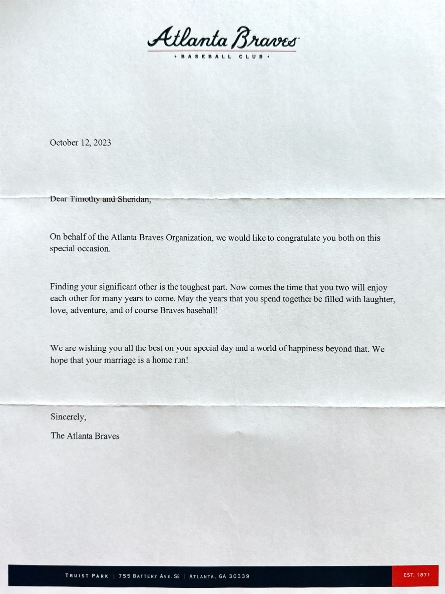 Contact The Atlanta Braves | Fan Mail, DM, and More! – Tales From The ...