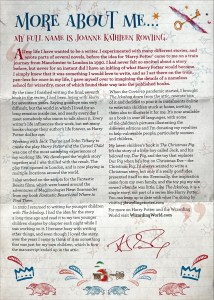 J.K. Rowling More About Me – Tales From The Collection