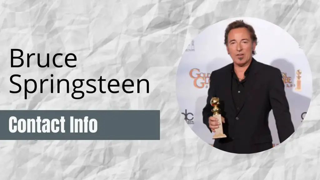 Bruce Springsteen Contact Info: [Fan Mail, Business, Autographs, & More ...