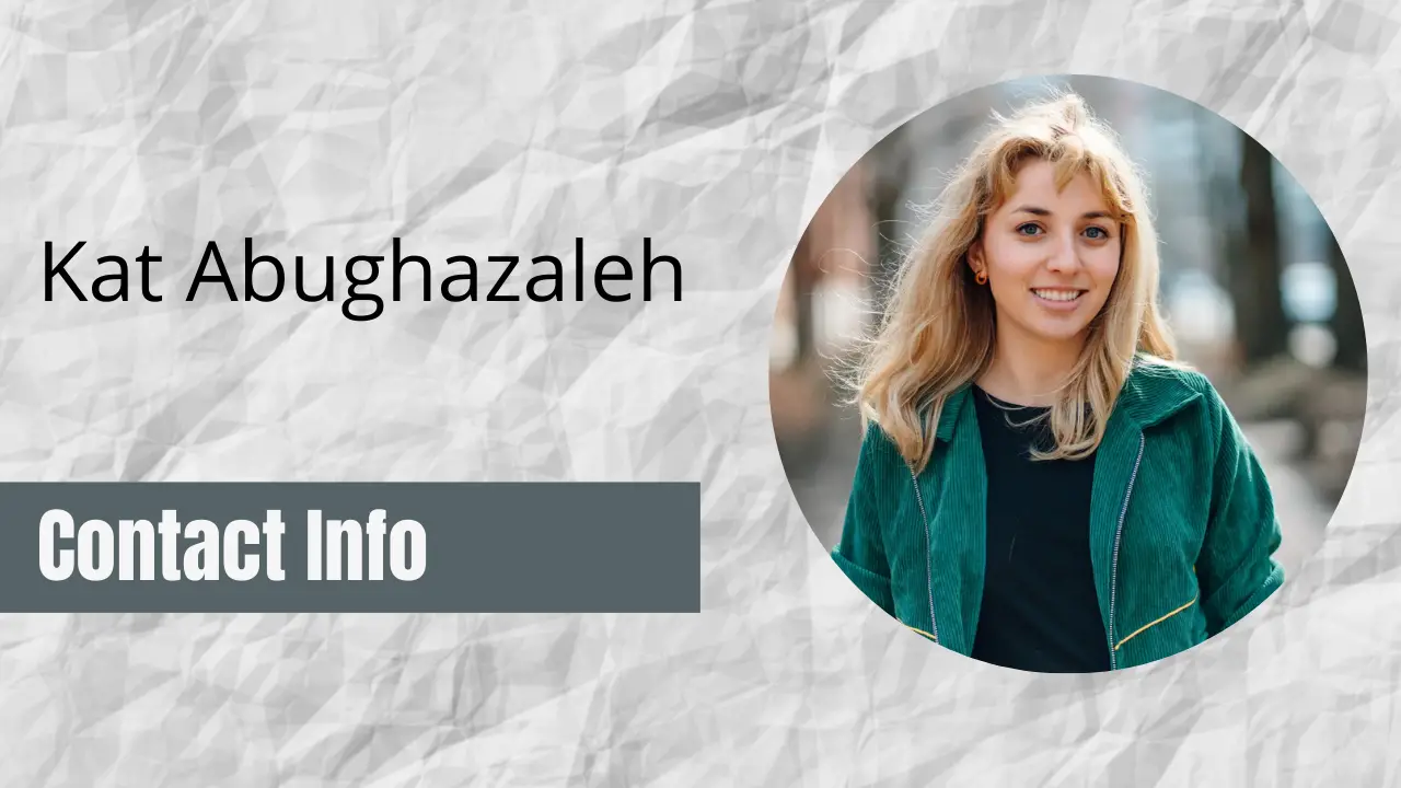 Kat Abughazaleh Contact Info: [Fan Mail, Business, Autographs, & More ...